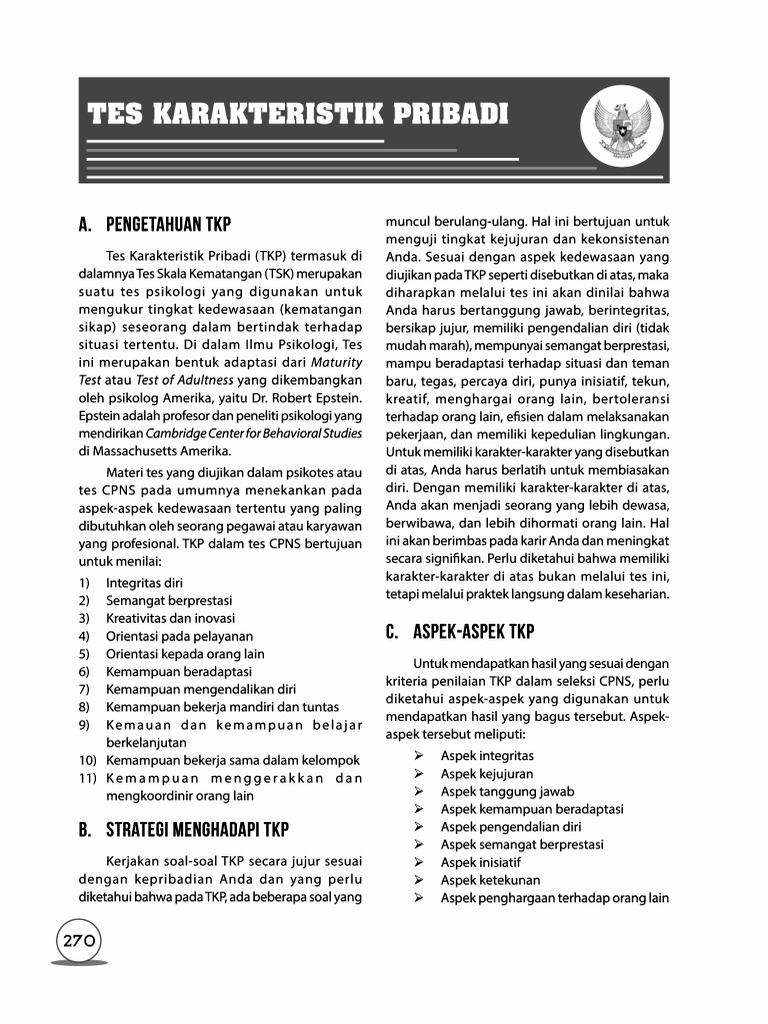 TKP 1.. Psikologi Akpol | PDF