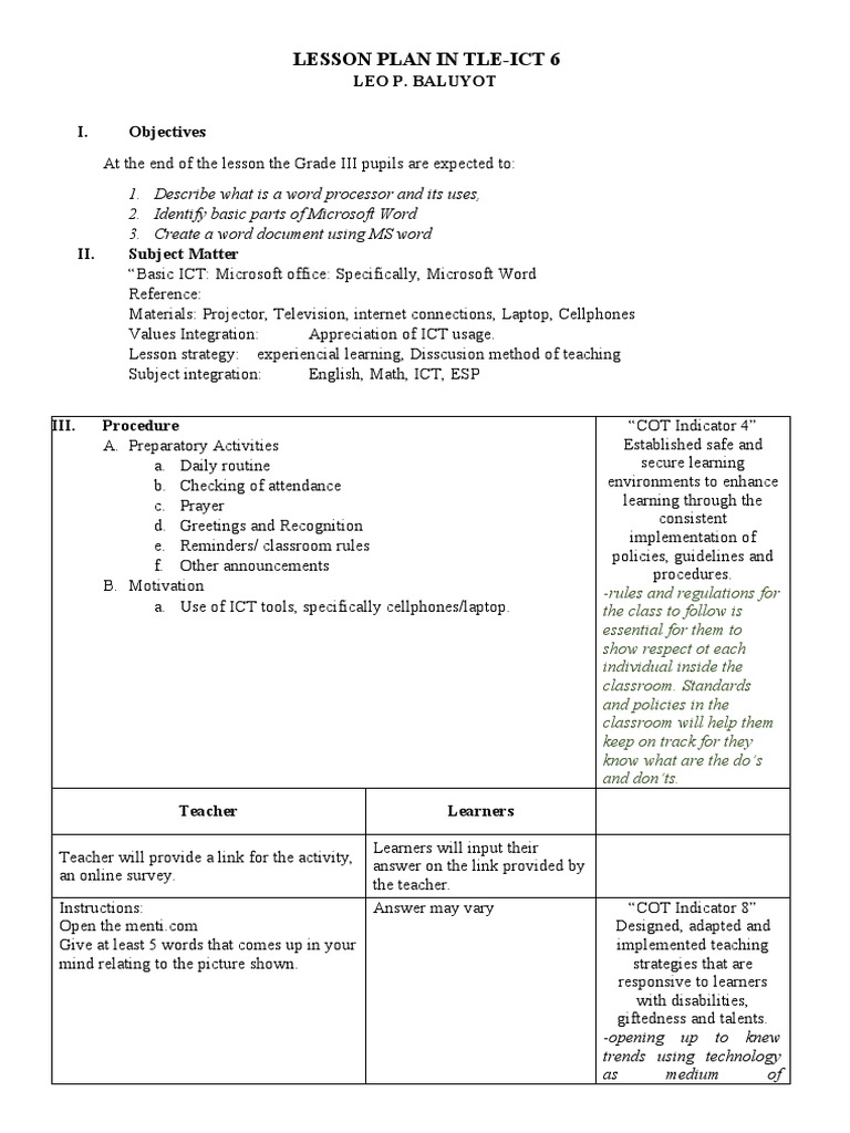 Semi Detailed Lesson Plan For Cot 2021x | PDF | Educational Technology ...