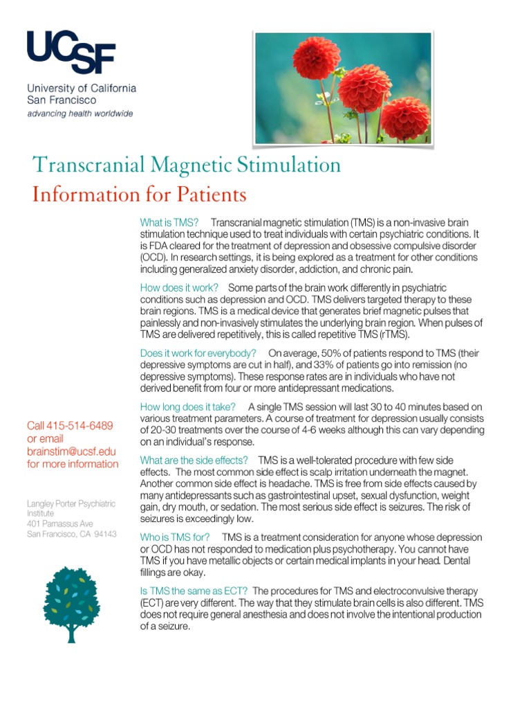 TMS Info Sheet For Patients | PDF