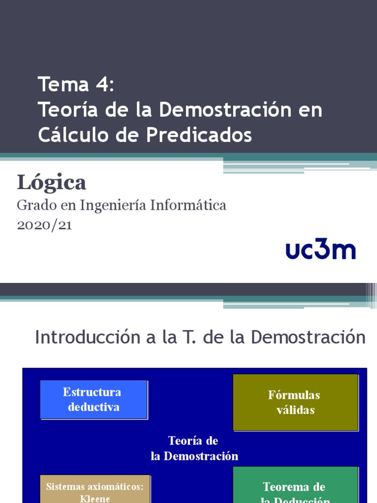 T4 Teoría de La Demostración Predicados 2020 21 | PDF | Prueba ...