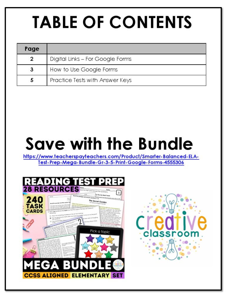 Digital Links - For Google Forms How To Use Google Forms Practice Tests ...