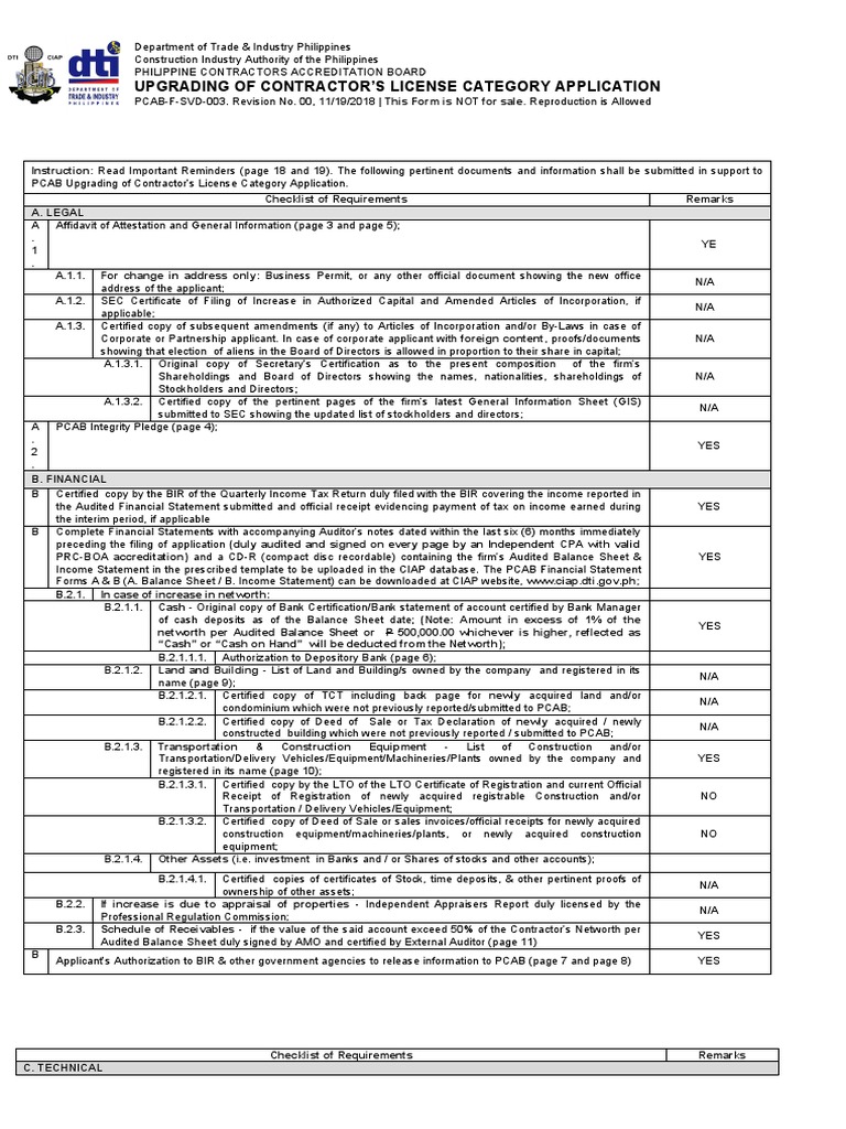Contractor License Upgrade Application Guide | PDF | Irs Tax Forms ...