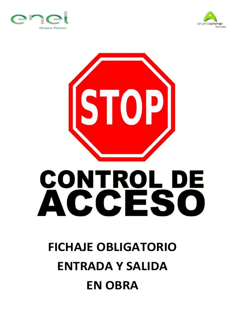 Cartel de Control de Accesos | PDF