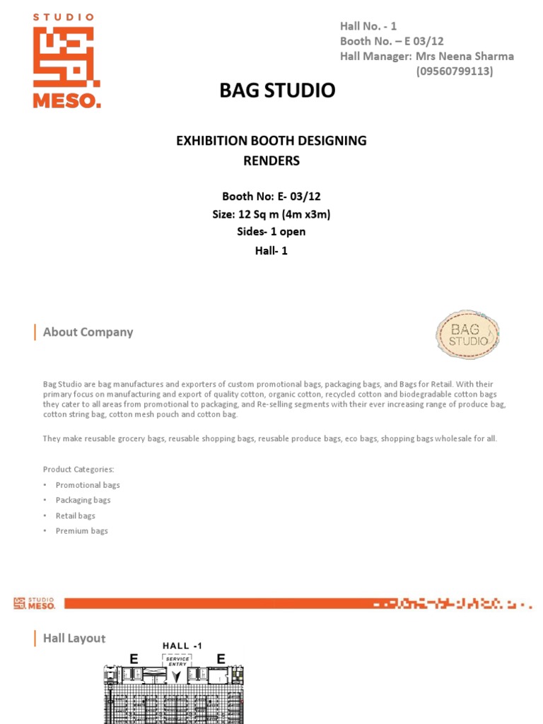 Bag Studo - Production Docket - Hall 1 | PDF | Home & Garden