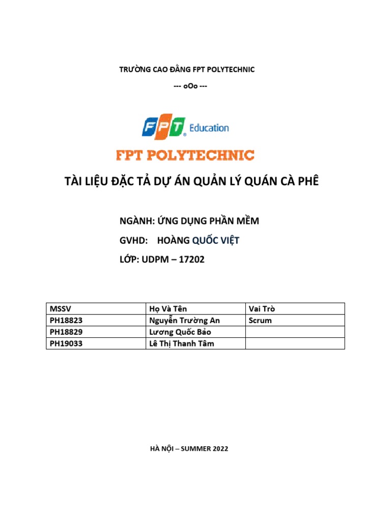 TRƯỜNG CAO ĐẲNG FPT POLYTECHNIC | PDF
