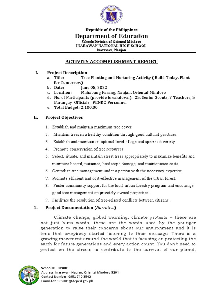 Terminal-Report-Tree Planting | PDF