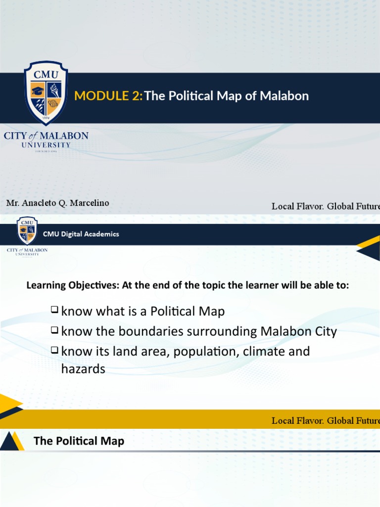 Module 2 Political Map of Malabon | PDF | Map | Flood