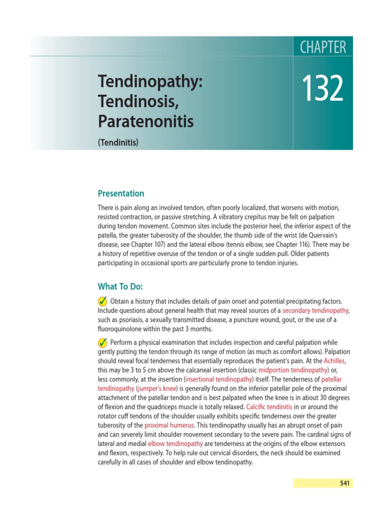 Buttaravoli, Philip - Minor Emergencies - Tendinopathy - Tendinosis ...