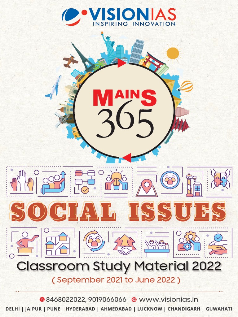 Vision Mains-365 - Social-Issues | PDF | Wash