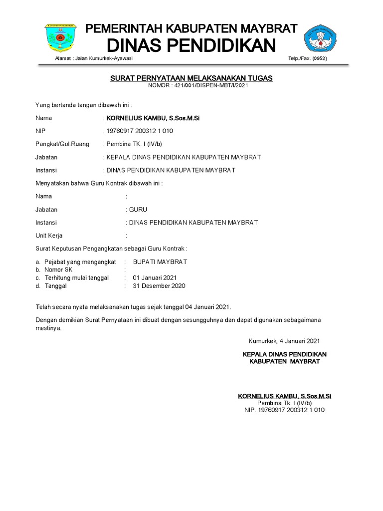 SPMT Guru Kontrak 2021 | PDF