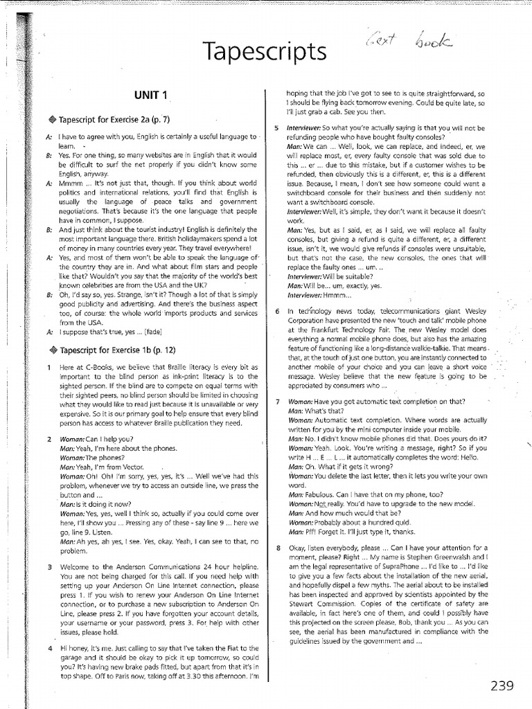 Tape Script Text | PDF