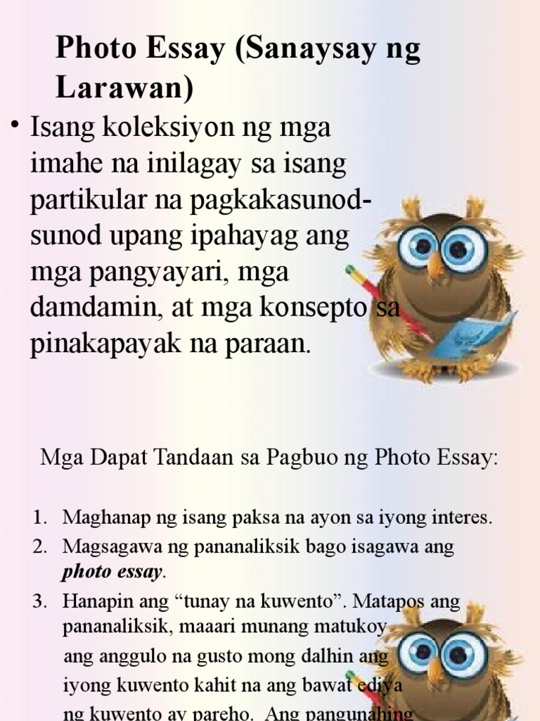 Photo Essay (Sanaysay NG Larawan) | PDF