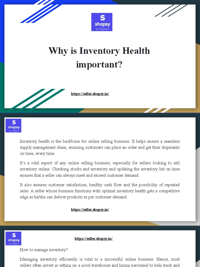 Why Is Inventory Health Important? - Shopsy | PDF | Inventory | Warehouse