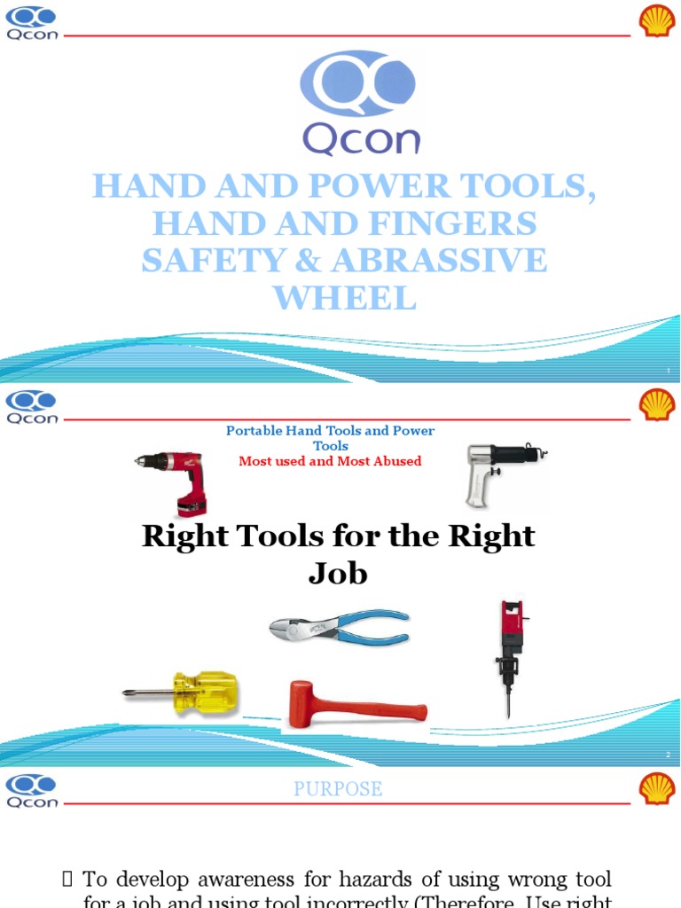 12.hand & Power Tools Safety, Hands & Finger Safety & Abrassive Wheel U ...