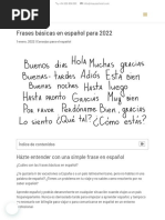 Las 100 Frases Más Útiles en Español | PDF