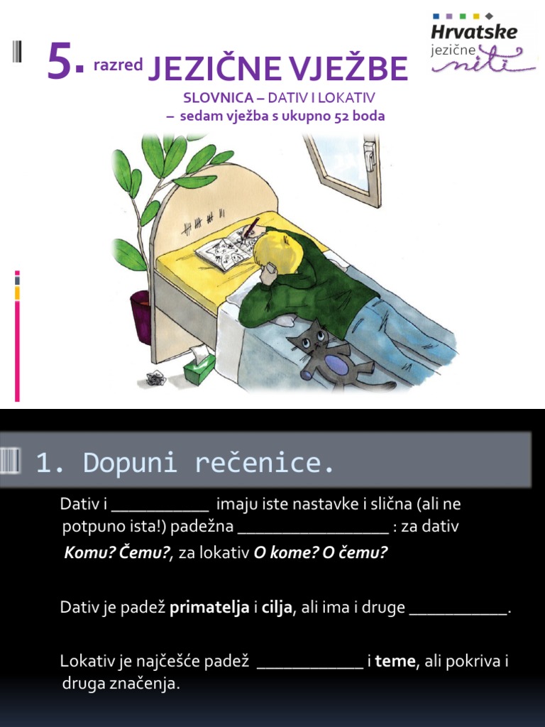 ALFA 5. R. Dativ I Lokativ Vježba | PDF