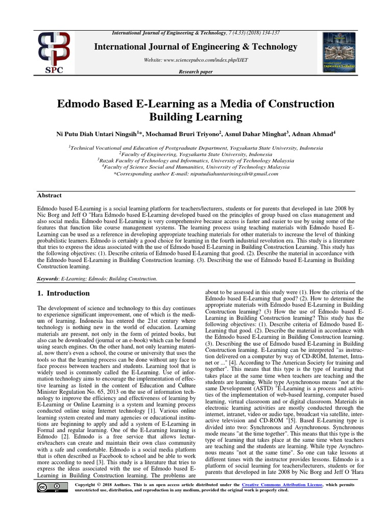 Edmodo Based E Edmodo Based E - Learning Learning Learning As A Media | Download Free PDF ...