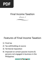 Chapter 5 - Final Income Taxation | PDF | Dividend | Taxes