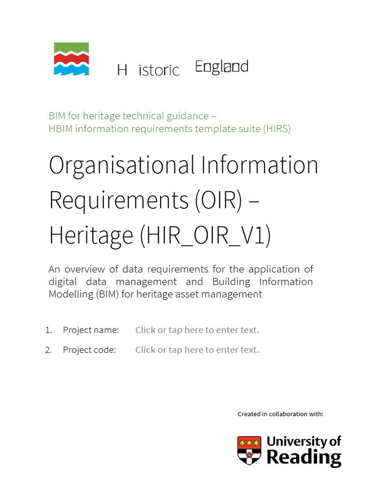 Heritage OIR for BIM Implementation | PDF | Building Information ...