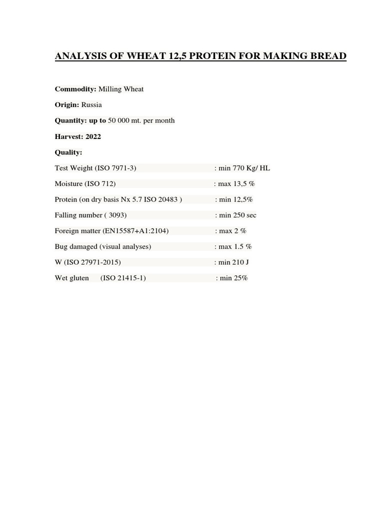 D-4 Analysis of Wheat | PDF