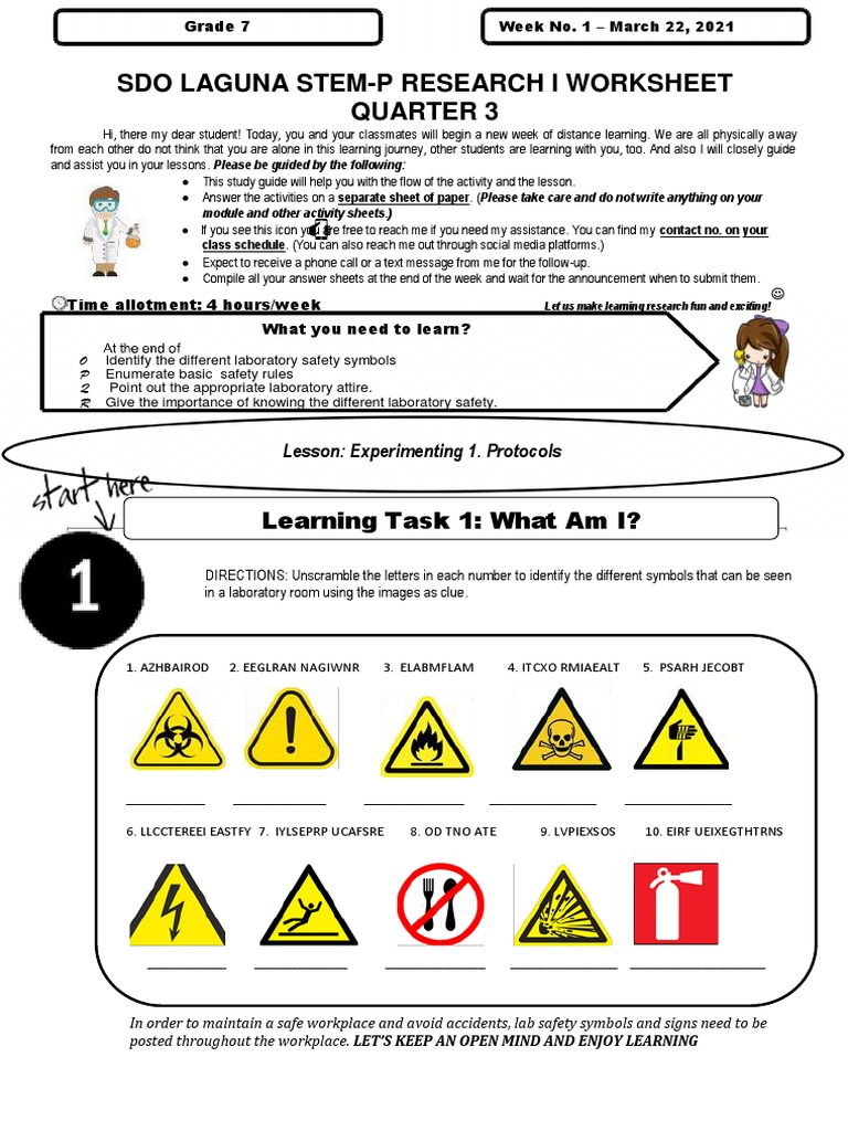 LC1 R1 - 3RD - LC1 To 3 - Meneses | PDF | Laboratories | Safety