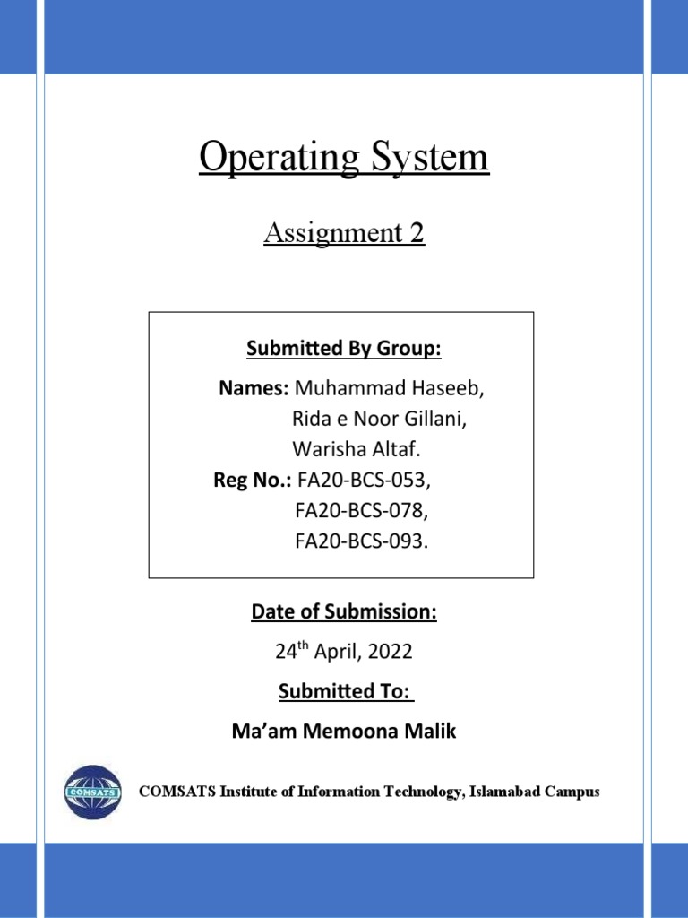 Os Assignment 2 | PDF | Thread (Computing) | Software Engineering