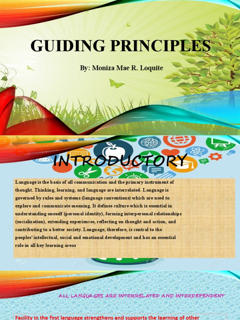 Moniza - GUIDING PRINCIPLES | PDF | Literacy | Learning