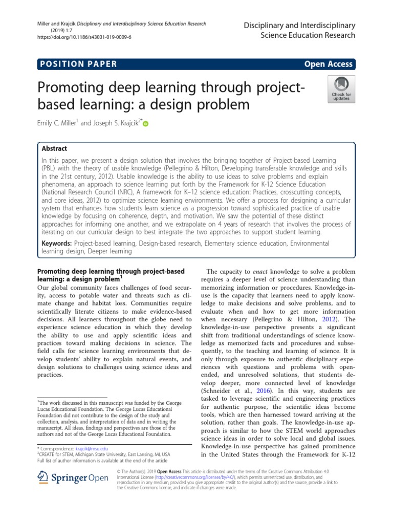 PJBL ML-PJBL | PDF | Project Based Learning | Science Education