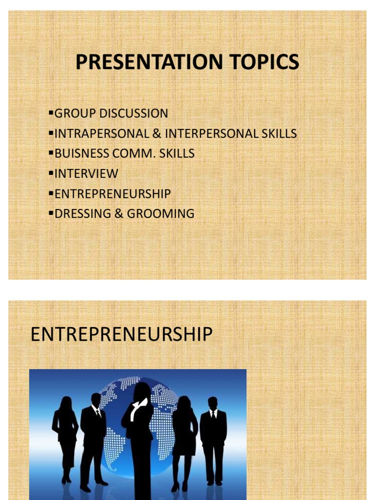 Presentation Entrepreneurship | PDF | Entrepreneurship | Business