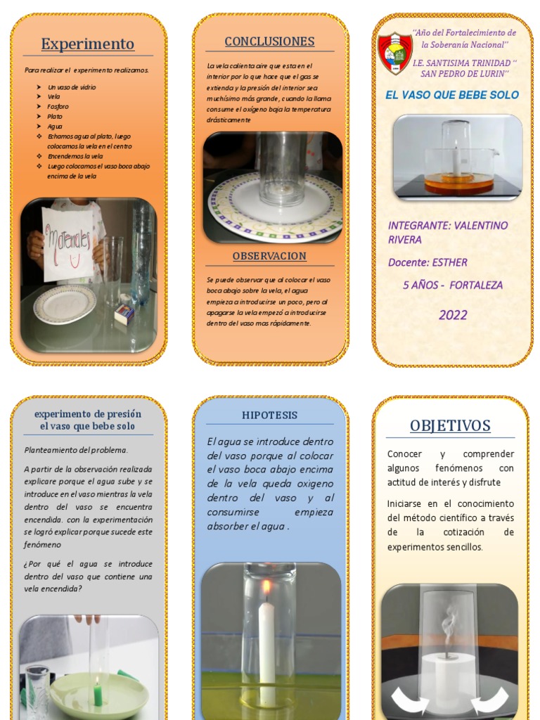 Triptico El Vaso de Bebe Solo | PDF