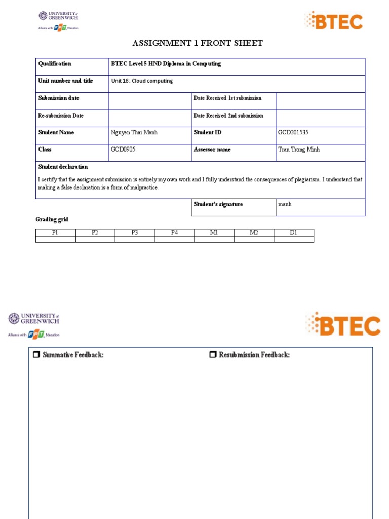 Unit 16.assignment 1 Frontsheet | PDF | Cloud Computing | Multi Core ... Unit 16.assignment 1 Frontsheet | PDF | Cloud Computing | Multi Core ...