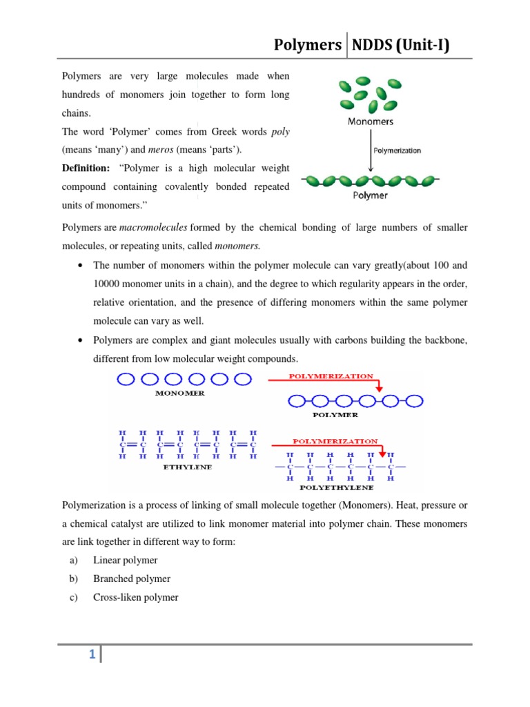 Polymer Basics and Applications | PDF