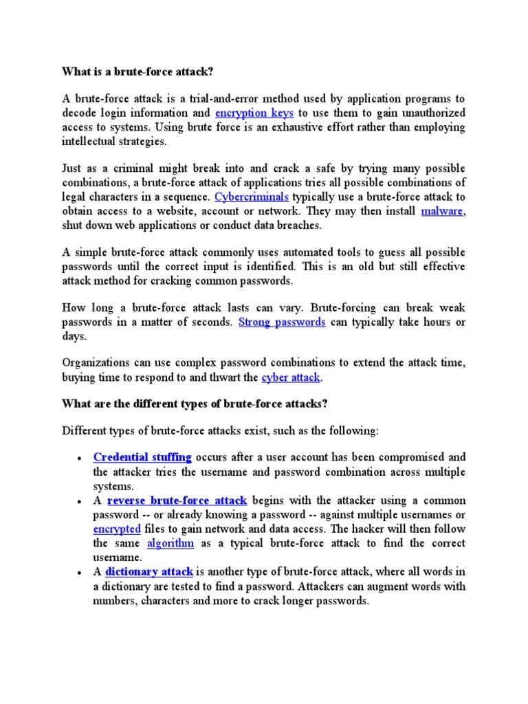 Brute Force | Download Free PDF | Password | Malware