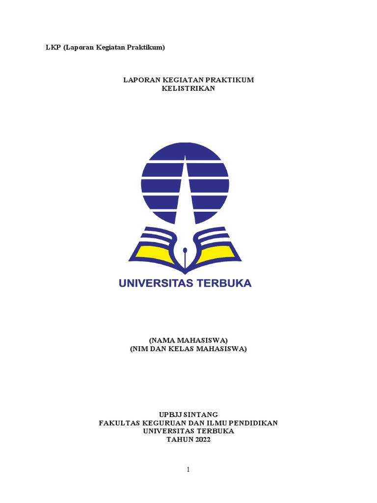 Template LKP 7 (Kelistrikan, Muatan Listrik, Arus, Dan Tegangan) | PDF