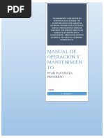 Manual de O&M-PTAR-g | PDF | Aguas residuales | Tanques