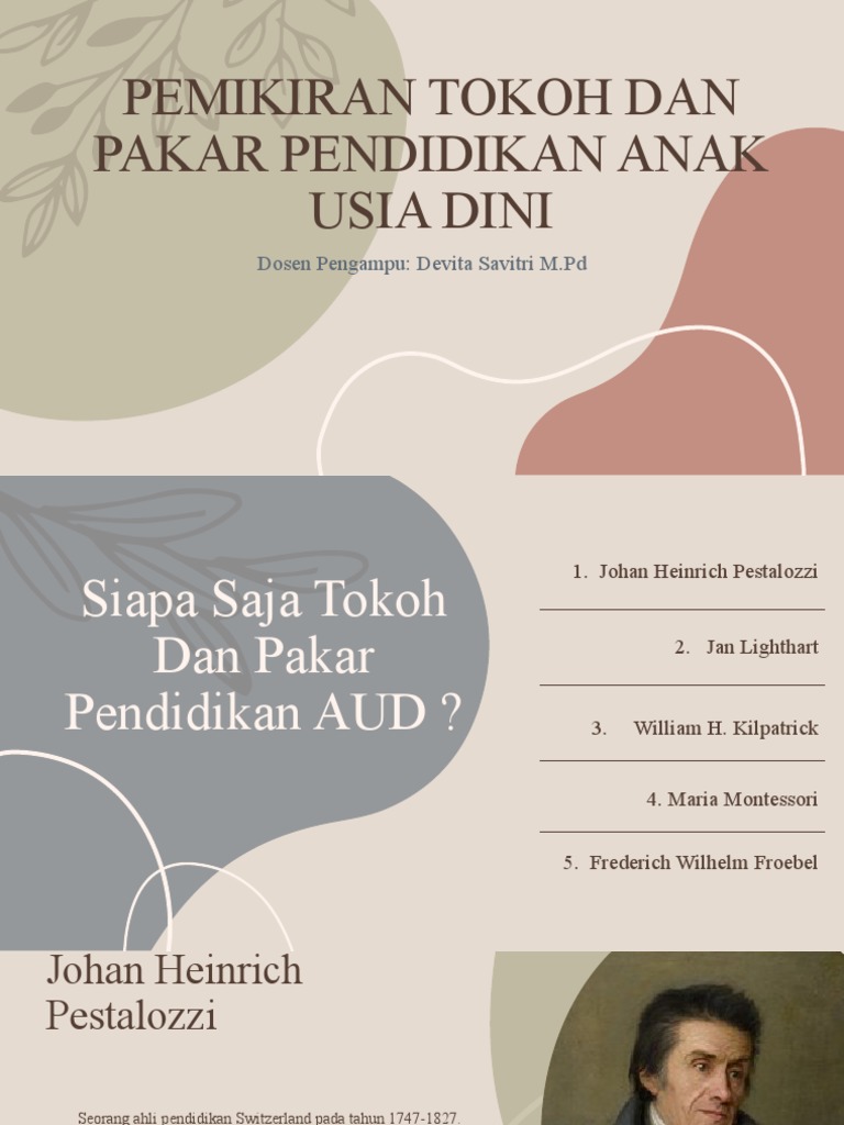 Pemikiran Tokoh Dan Pakar Pendidikan Anak Usia Dini | PDF