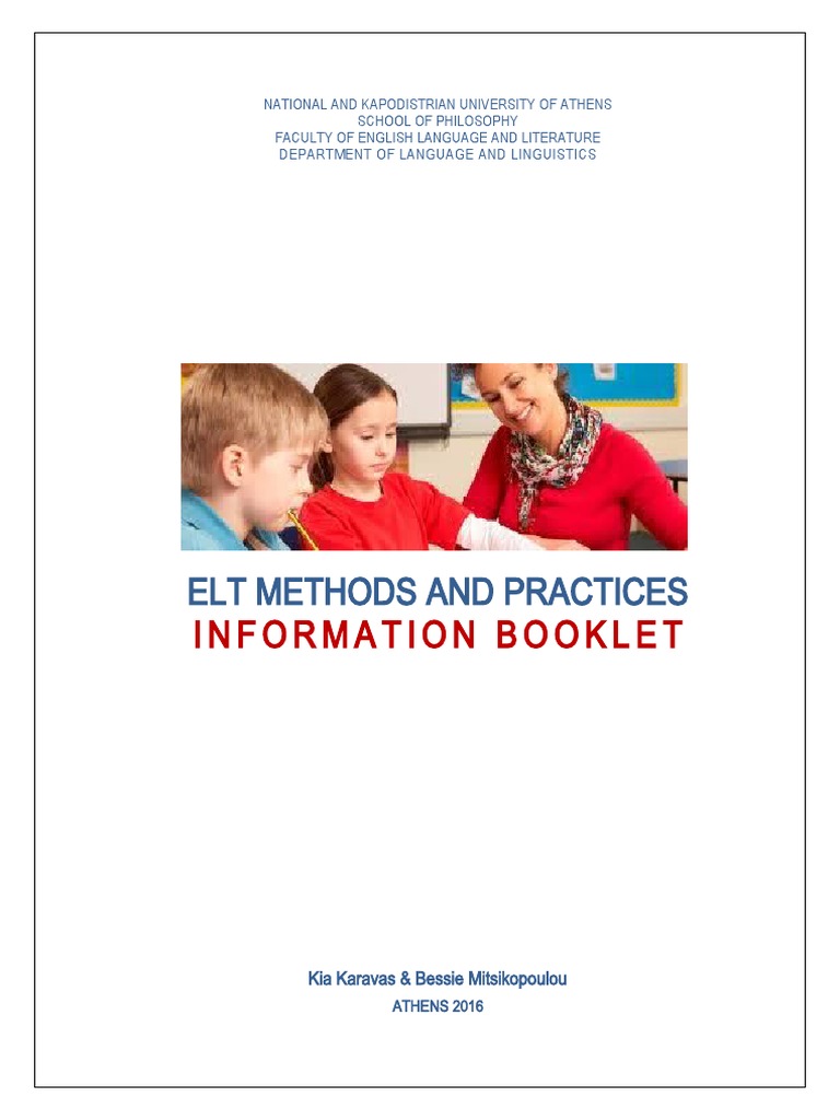 ELT Information Booklet 2016 | PDF | Teaching Method | Test (Assessment)