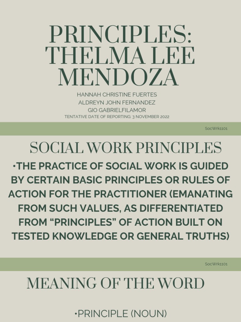 PRINCIPLES THELMA LEE MENDOZA (Fuertes, Filamor, Fernandez) | PDF ...