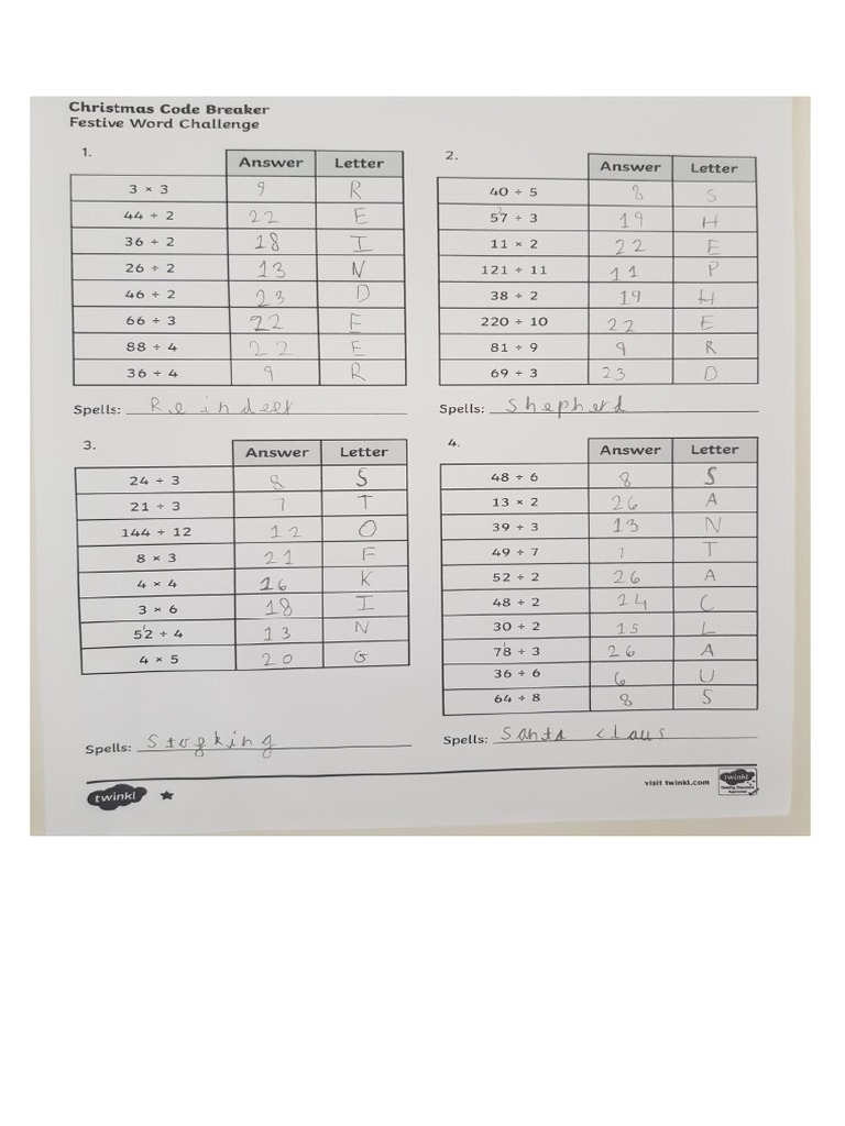Christmas Code Breaker | PDF