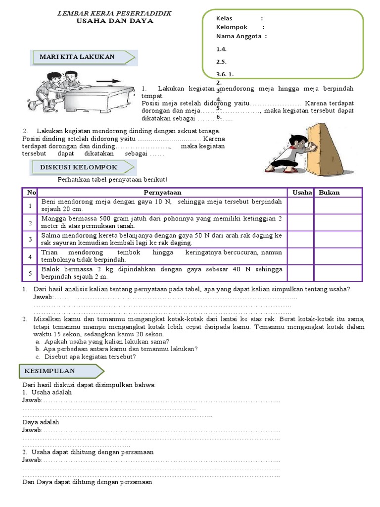 Mendorong Dinding dan Usaha Fisika | PDF