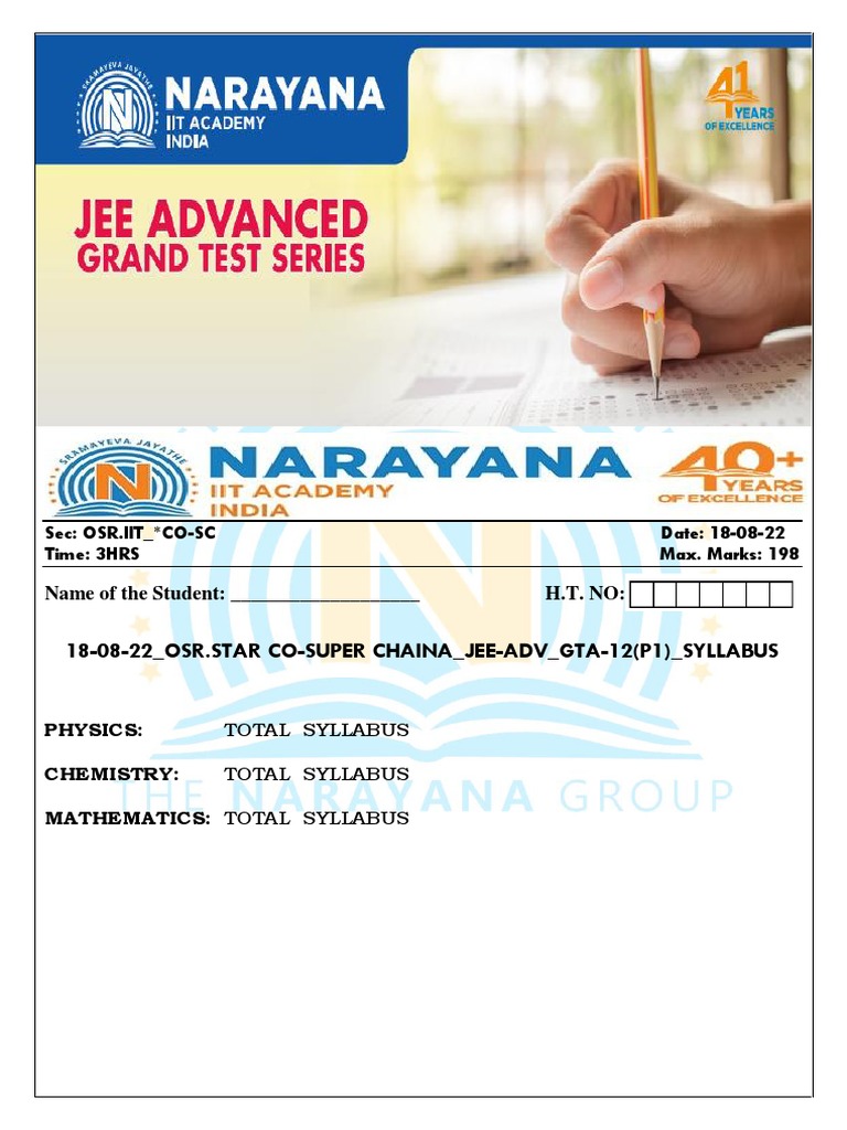 JEE Advanced 2020 Paper 1 Pattern | PDF | Physics | Physical Quantities