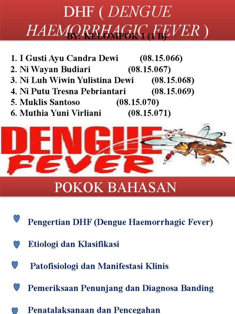 DHF Patofisiologi Kelompok 1 | PDF