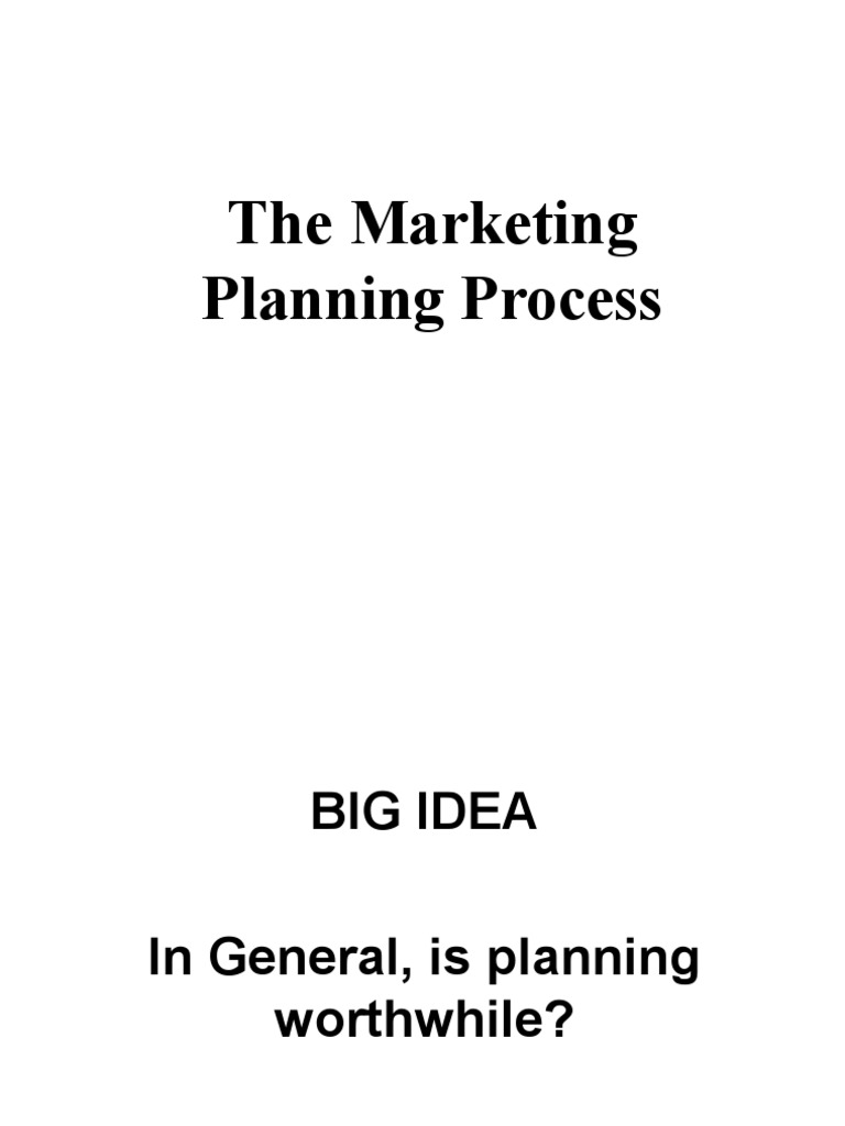 Marketing Planning Process | PDF | Strategic Management | Swot Analysis