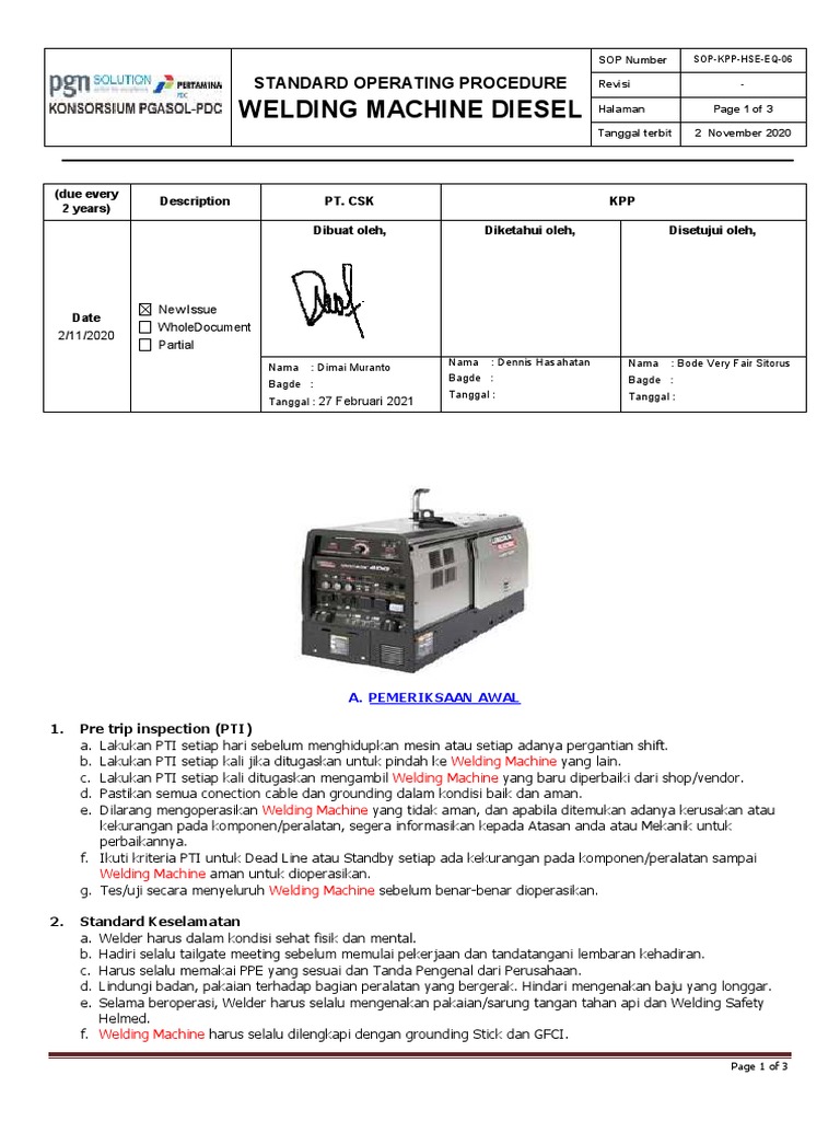 Sop Welding Machine | PDF