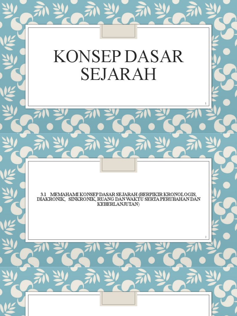 Memahami Konsep Dasar Sejarah | PDF