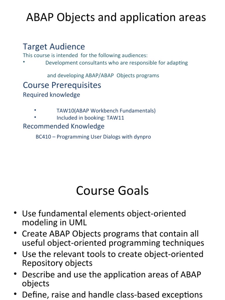 Abap Objects Pdf Class Computer Programming Method Computer Programming 2334