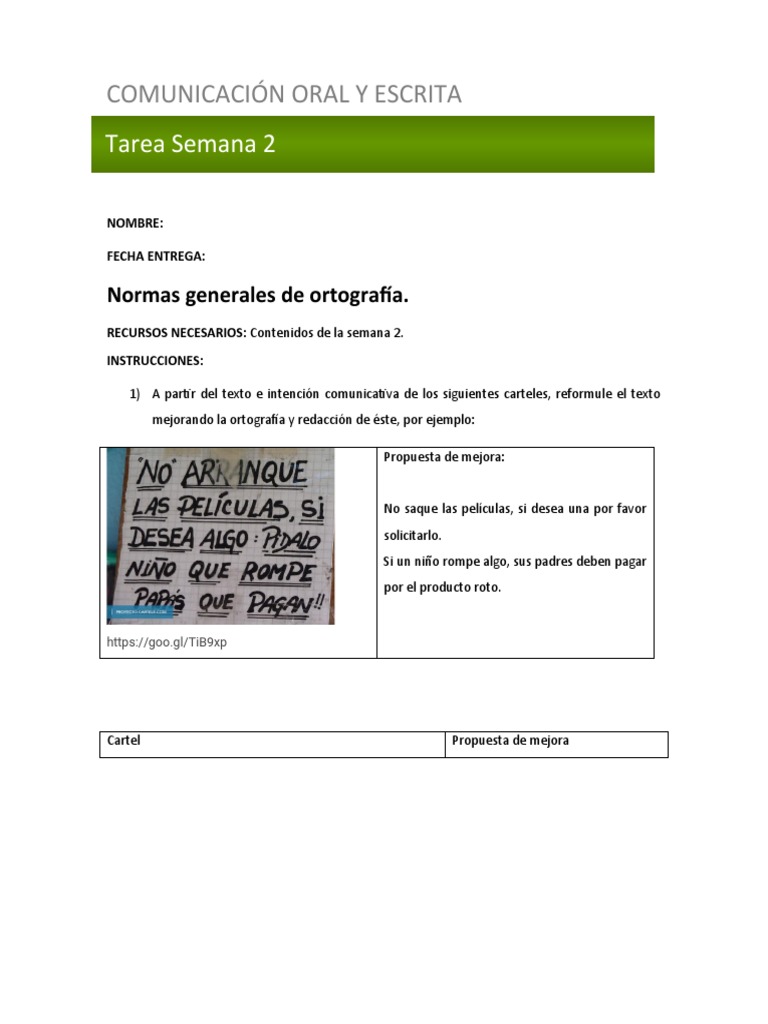 Plantilla Editable Tarea Sem 2 | PDF | Puntuación | Evaluación