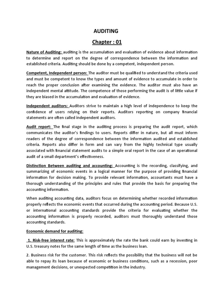 An Introduction to Auditing: Principles, Standards, and Practices | PDF ...