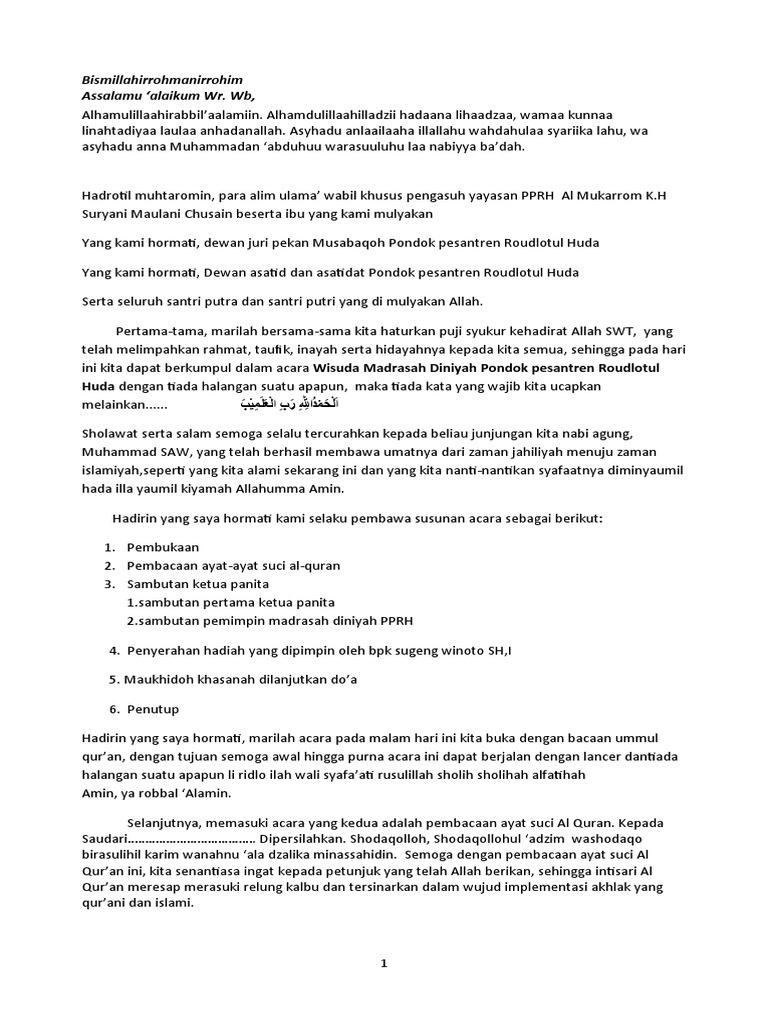 Teks Lomba MC Indonesia | PDF