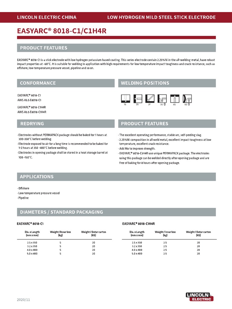 Lincoln Easyarc 8018-C1 | PDF